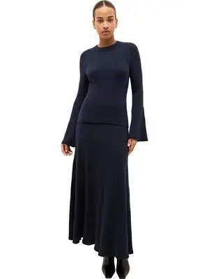 MARIE OLIVER Kaylan Maxi Skirt Navy
