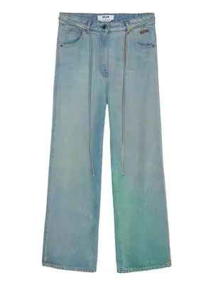 MSGM Cotton Straight Jeans - Blue