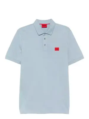 Hugo Logo-patch Polo Shirt - Blue