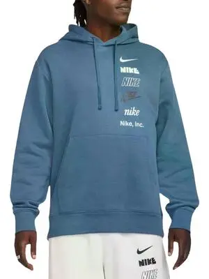 Nike Club Diffused Hoodie - Blue