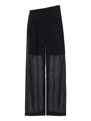 YEHUAFAN Wide-leg Trousers - Black