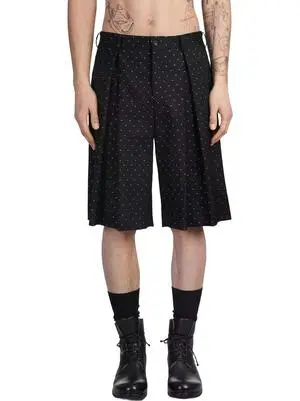 Comme Des Garçons Polka-dot Print Shorts - Black