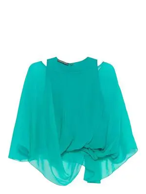 Alberta Ferretti Silk Top - Green