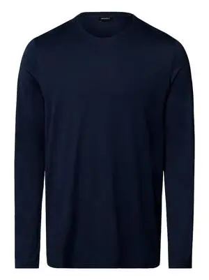 Hanro Night And Day Cotton Crew Neck Top - Deep Navy