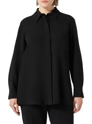 MARINA RINALDI Marina Rinaldi Cady Button-Up Shirt