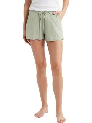 Brixton Carefree Organic Cotton Lounge Shorts - Sage Green