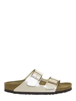 BIRKENSTOCK Arizona Pearlescent Strappy Sandals Graceful Pearl White