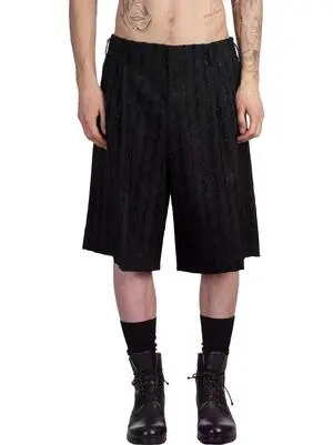 Comme Des Garçons Wool Shorts - Black