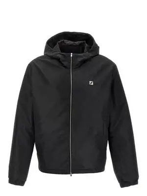 Fendi Logo Bomber Jacket - Black