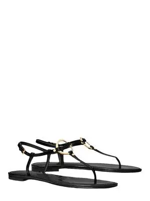 Tory Burch Ring Thong Sandals Perfect Black