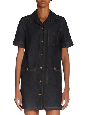Moncler Denim Shirt Dress - Blue Denim
