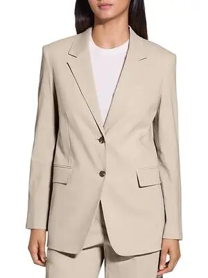Theory Single-Breasted Blazer Straw