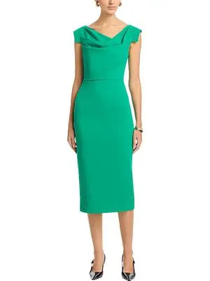 Black Halo Jacqueline Midi Dress - Agave Green
