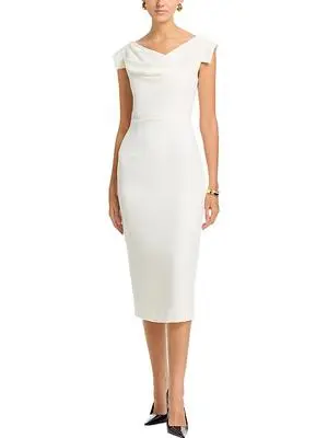 Black Halo Jacqueline Midi Dress - Porcelain