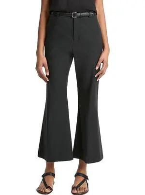 Vince Linen Blend Cropped Trousers - Black