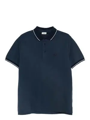 Etro Pegaso-embroidered Polo Shirt - Blue