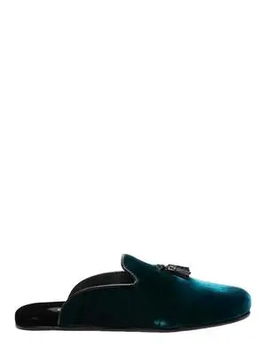 TOM FORD Velvet Slippers - Blue