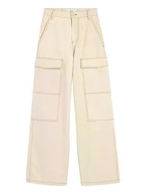 Ami Wide-leg Trousers - Neutrals