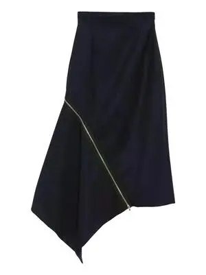 Monse Zip-detail Midi Skirt - Blue