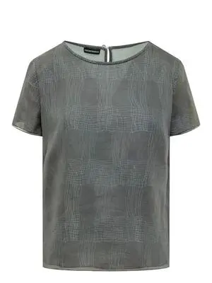Emporio Armani Short Sleeve Top - Grey