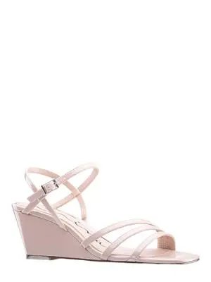Nina Santana Ankle Strap Wedge Sandal - Beige