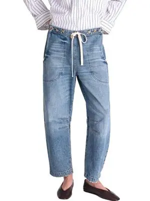 TWP Jetties Tie Waist Jeans - Vintage Wash
