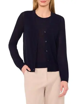 Halogen Halogen(r) V-Neck Cardigan Classic Navy
