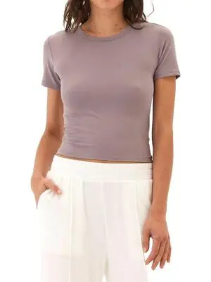 THREADS 4 THOUGHT Threads 4 Thought Guadalupe Luxe Jersey Crop Top Mauvedust