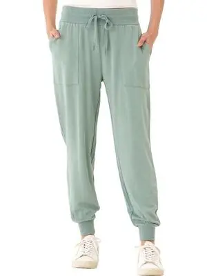 THREADS 4 THOUGHT Liara Feather Fleece Pocket Joggers - Wasabi