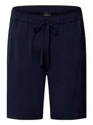 Hanro Night And Day Cotton Drawstring Shorts - Deep Navy