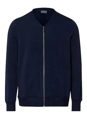 Hanro Natural Living Organic Cotton Zip-up Jacket - Deep Navy