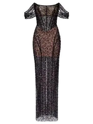 MILLA Sequined Maxi Dress - Black
