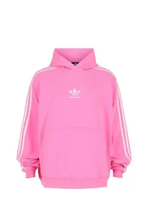 Balenciaga Adidas Large Fit Hoodie - Neon Pink/white