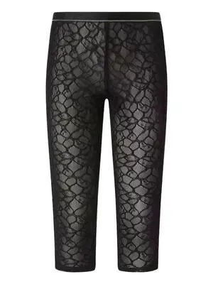 Pinko Lace Mesh Leggings - Black
