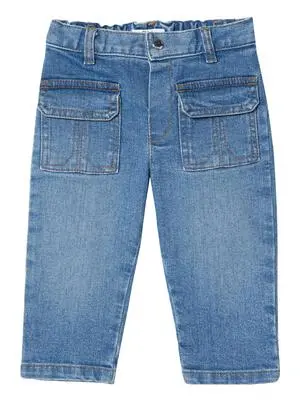 Chloé Washed Effect Denim Jeans - Blue