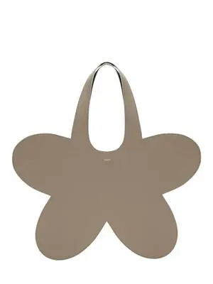 Coperni Flower Leather Tote Bag - Beige
