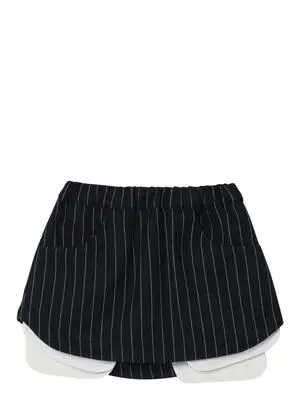 DOUUOD Pinstripe Grace Skirt - Blue