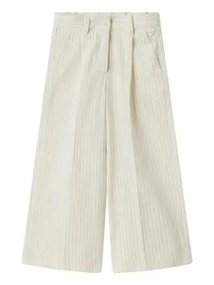 IL GUFO Pinstriped Cotton Blend Pants - White