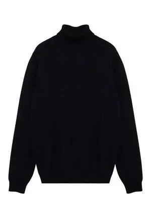 ROBERTO COLLINA Merino Wool Turtleneck Pullover - Blue