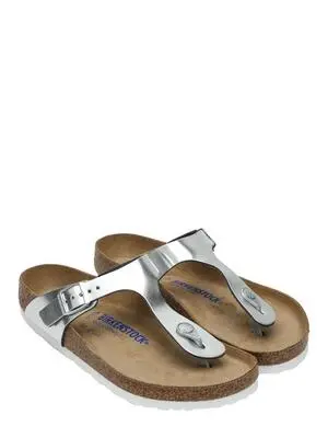 BIRKENSTOCK Gizeh Birko-flor Flip Flops - Metal