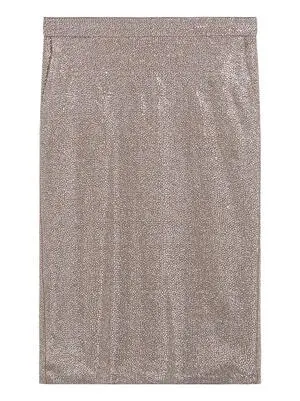 Giuseppe Di Morabito Rhinestone Midi Skirt - Metal