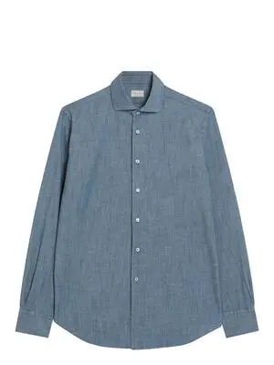 XACUS Light Denim Tailor Fit Shirt Blue