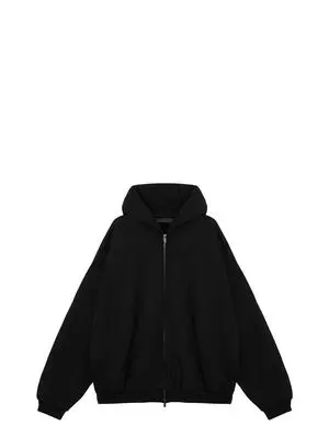 Fear Of God Zip Sweatshirt With Logo - Black