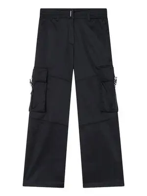 Givenchy Cargo Trousers In Cotton Blend - Black