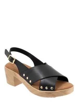 SOFTWALK® Florence Slingback Platform Sandal - Black