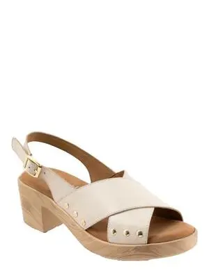 SOFTWALK® Florence Slingback Platform Sandal - Ivory