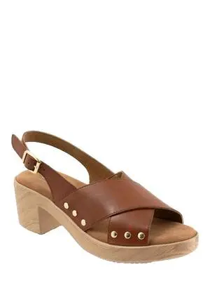 SOFTWALK® Florence Slingback Platform Sandal - Luggage