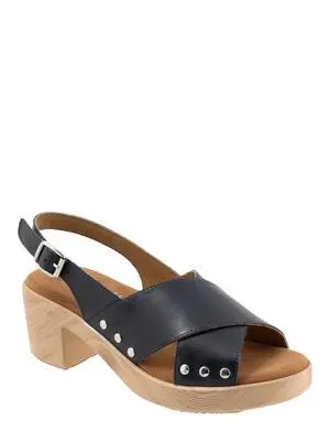SOFTWALK® Florence Slingback Platform Sandal - Navy