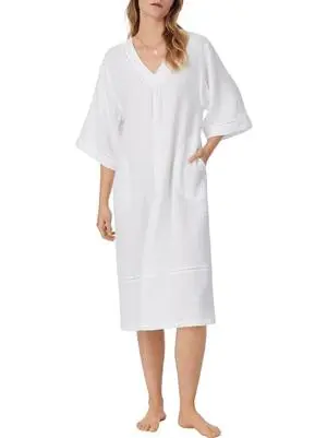 Eileen West Cotton Gauze Caftan - White