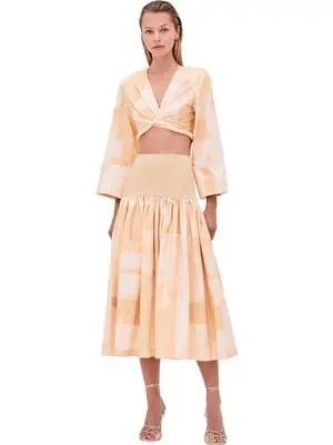Alexis Ansalm Wrap Top Beige